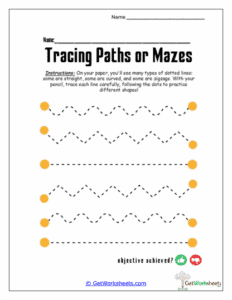 Zigzag and Curve Tracing Worksheet - Pre-Writing Pencil Control