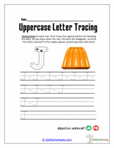 Journey with J Worksheet - Uppercase Letter Practice