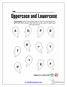 Uppercase and Lowercase Matching Worksheets - GetWorksheets.com