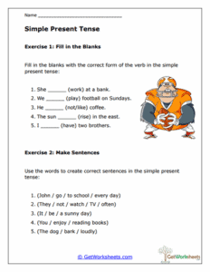 Verb Tense Review Worksheets - GetWorksheets.com