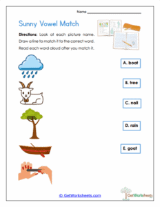 Vowel Patterns Worksheets | Phonics Collection - GetWorksheets.com