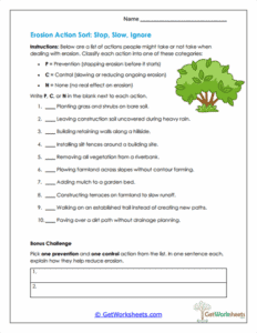 Weathering and Erosion Worksheets - GetWorksheets.com