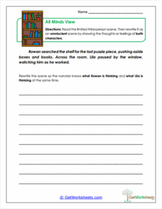 Writing By Point of View (First, Second, Third Person) Worksheets