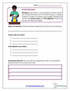 Writing from Observation Worksheets - GetWorksheets.com