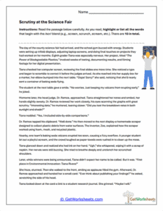 SCR Consonant Blends Worksheets - GetWorksheets.com